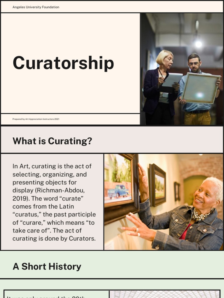 Curatorship: Angeles University Foundation | PDF | Curator | Museum