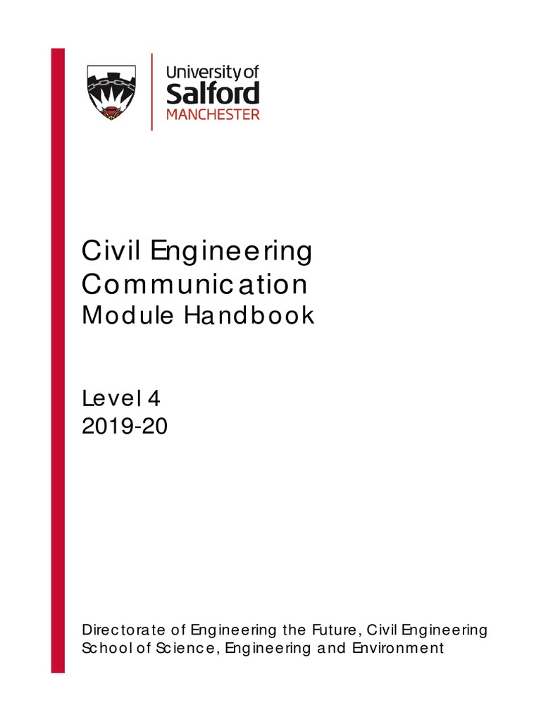 Civil Eng Communications Handbook 2019-20 | PDF | Academic Dishonesty | Lecture