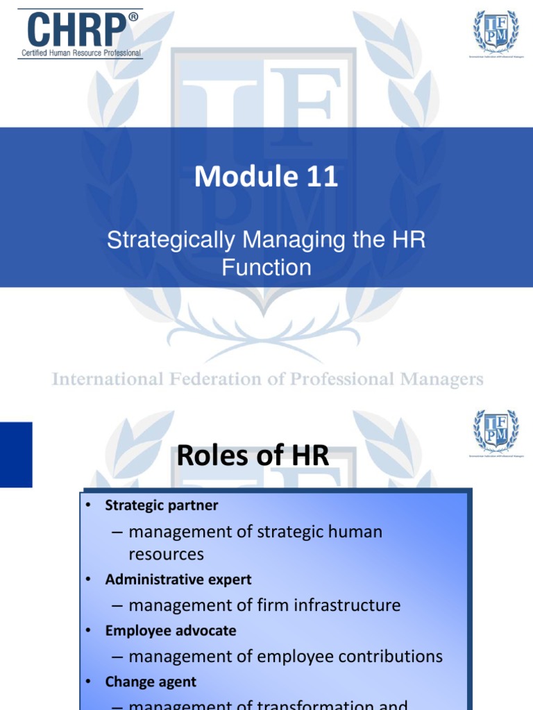 Strategically Managing The HR Function | PDF | Human Resources | Employment