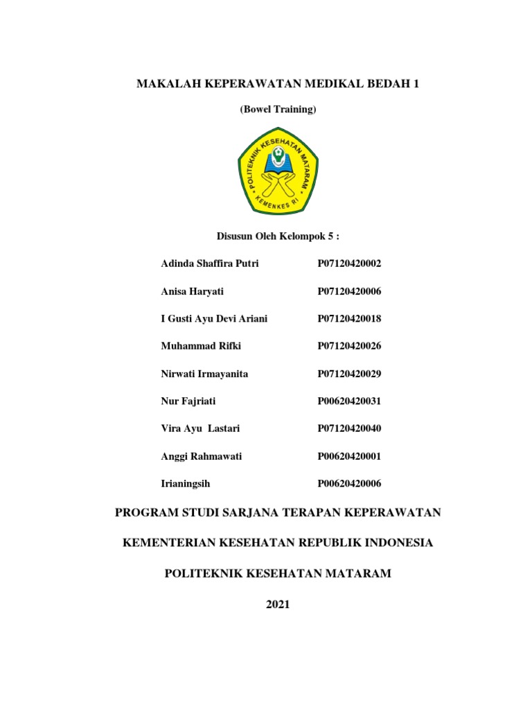 Bowel Training: Panduan Keperawatan | PDF | Karier & Perkembangan