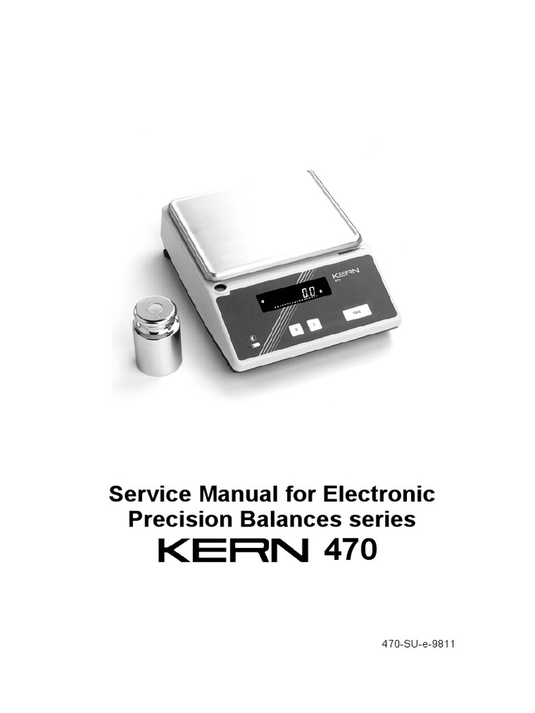Service Manual For Electronic Precision Balances Series | PDF ...