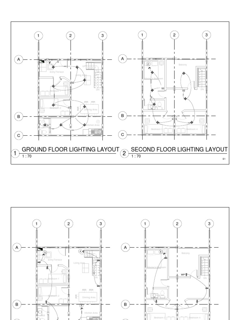 Ground Floor Lighting Layout 1 Second Floor Lighting Layout 2 | PDF ...