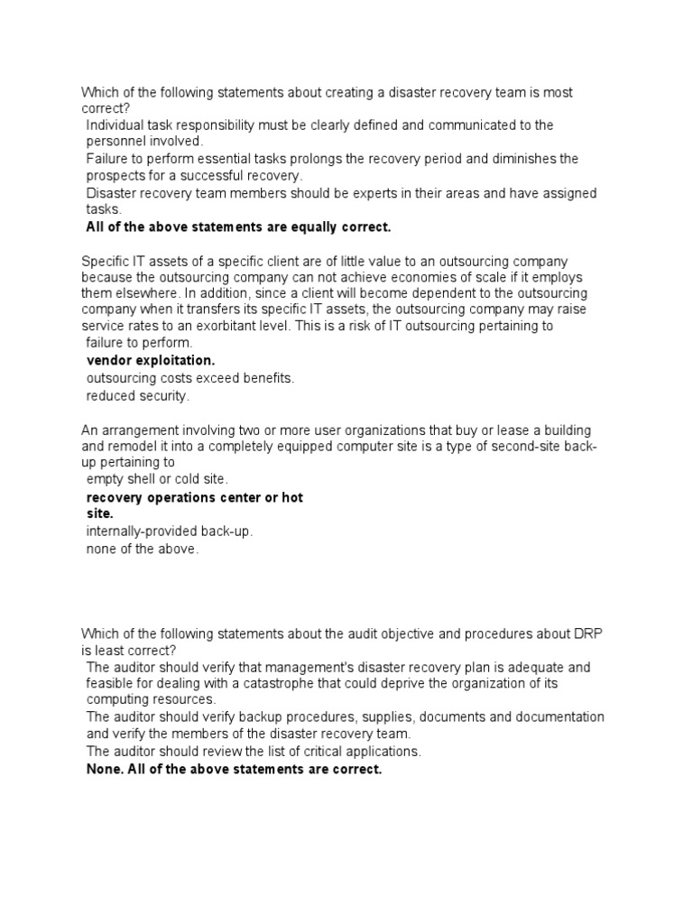 All of The Above Statements Are Equally Correct | PDF | Disaster ...