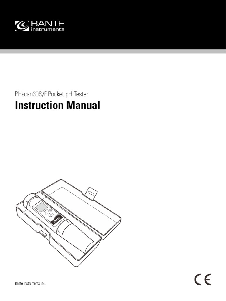 User Manual - PHscan30S - F Pocket PH Tester | PDF | Ph | Calibration