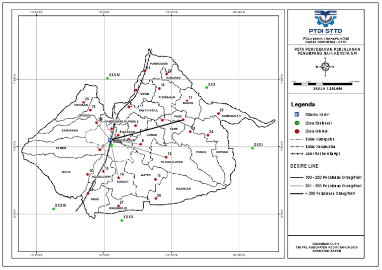 Peta Zonasi Desire Line Asal | PDF
