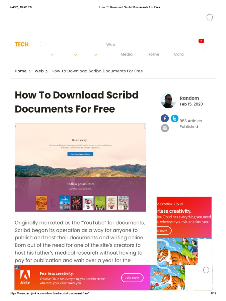 How To Download Scribd Documents For Free | PDF | Scribd | Internet