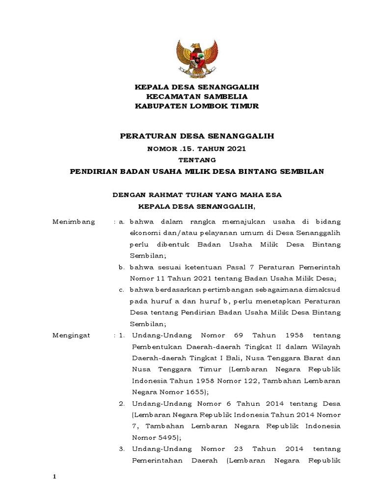 PERDES BUMDES - Bintang Sembilan | PDF PERDES BUMDES - Bintang Sembilan | PDF