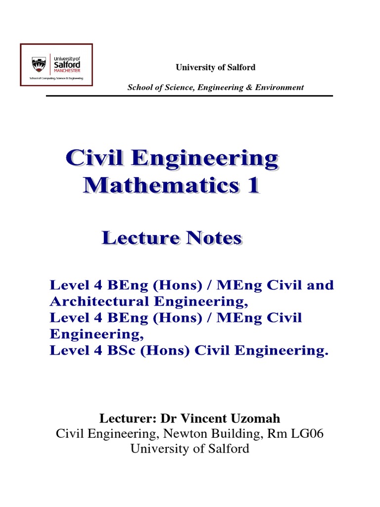 Civil Engineering Math Module Guide | PDF | Trigonometric Functions | Sine