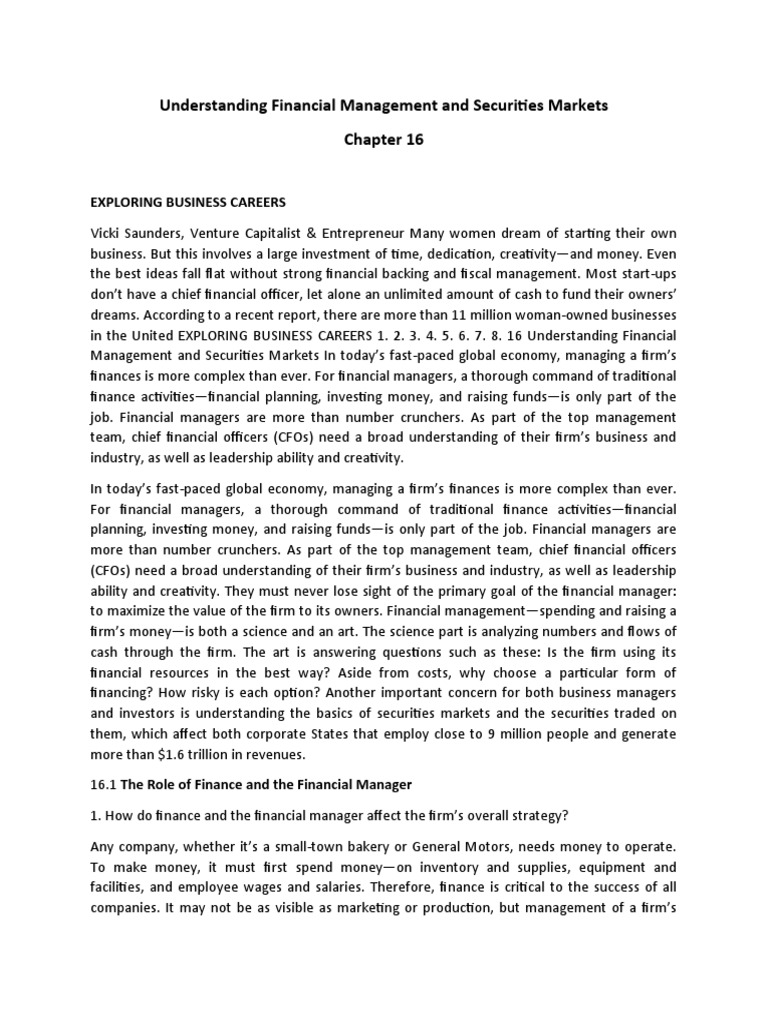 Rangkuman KLMPK 8 PPT Chapter 16 | PDF | Financial Markets | Securities (Finance)