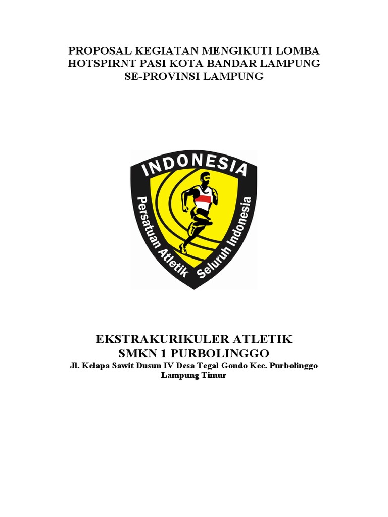 Proposal Kegiatan Mengikuti Lomba Di Luar Sekolah | PDF