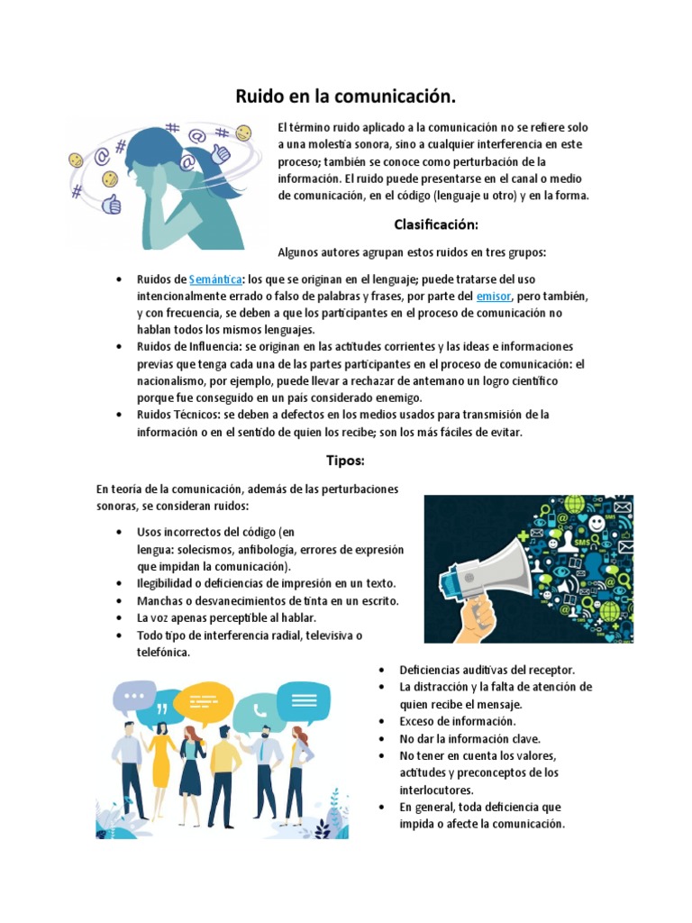 Tipos y Ejemplos de Ruido en Comunicación | PDF | Comunicación ...