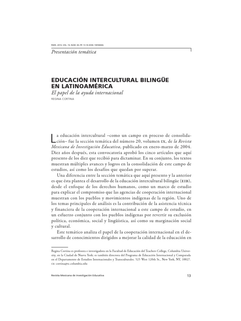 EIB in LatinoAmerica | PDF | Educación de la primera infancia ...