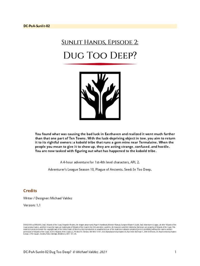 DC PoA Sunlit 02 Sunlit Hands 02 | PDF | Wizards Of The Coast | Dwarf ...