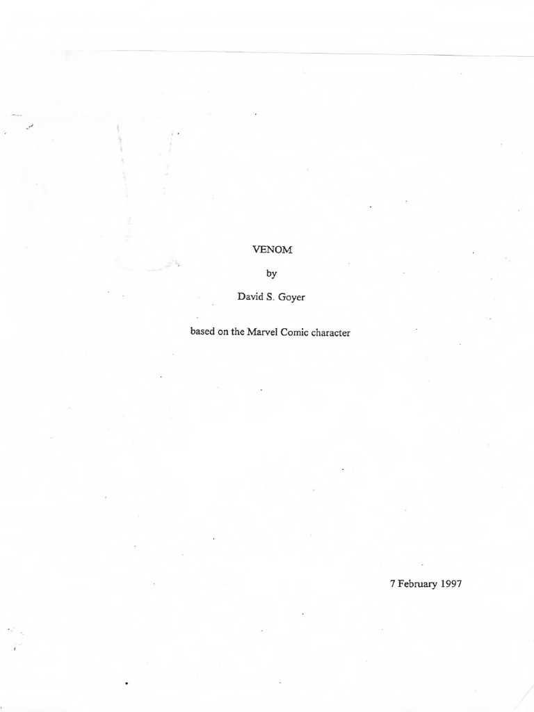 Venom 1997 Goyer | PDF