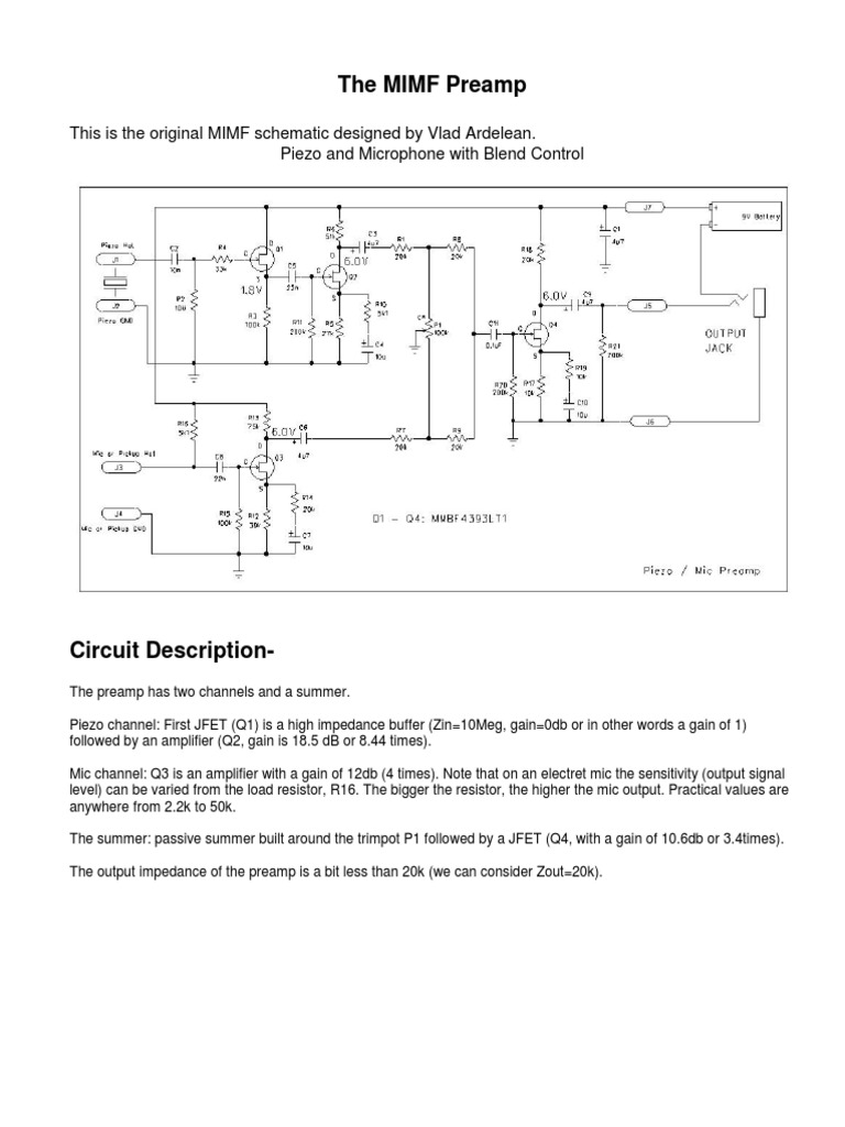 The MIMF Preamp: This Is The Original MIMF Schematic Designed by Vlad ...