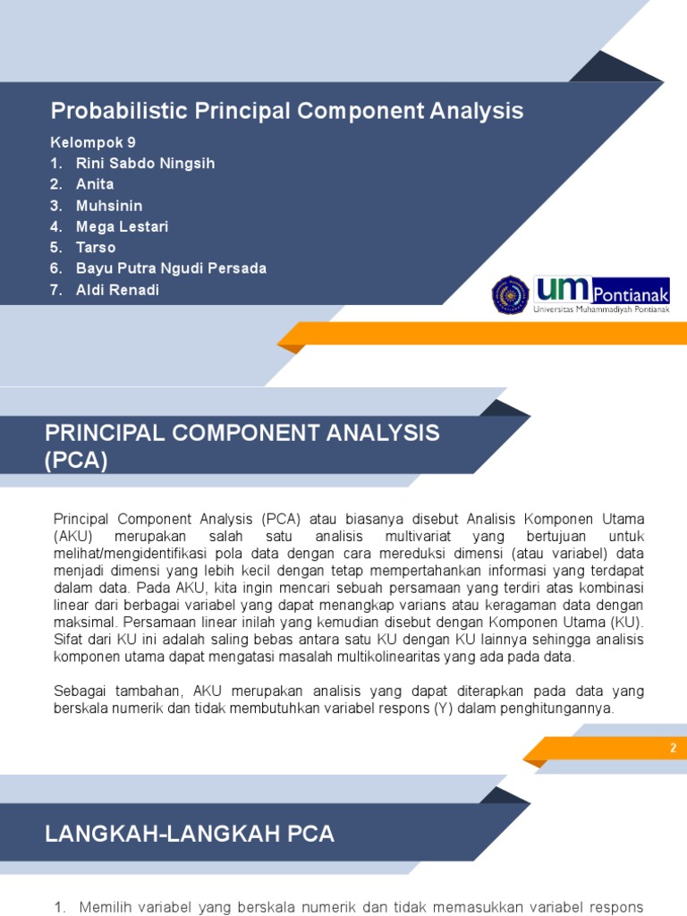 Kelompok 9 Probabilistic Principal Component Analysis | PDF