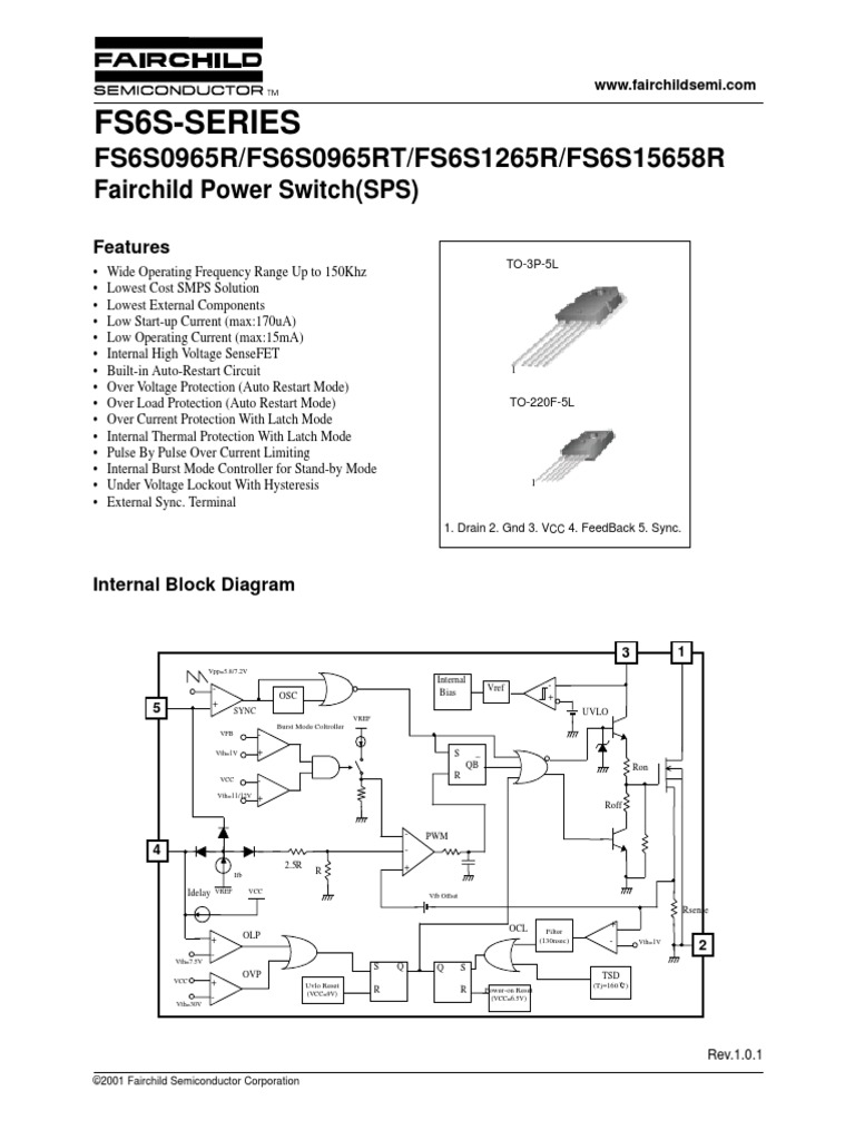Fs6S-Series: FS6S0965R/FS6S0965RT/FS6S1265R/FS6S15658R | PDF | Mosfet ...