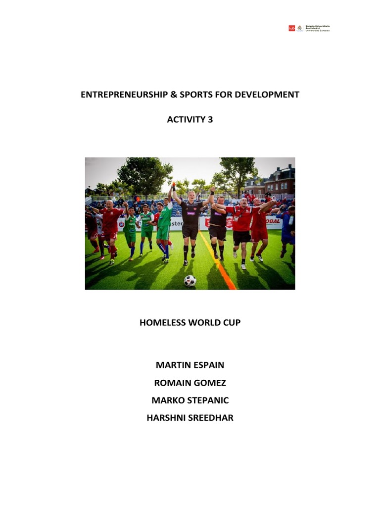 Growth Factors of the Homeless World Cup | PDF | Corporate Social ...