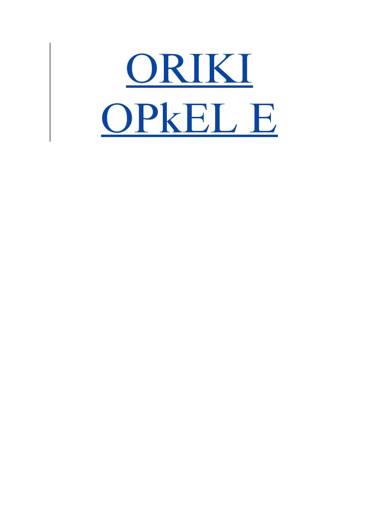 Orìkí Okpele | PDF | Deidades | Religiones religiosas