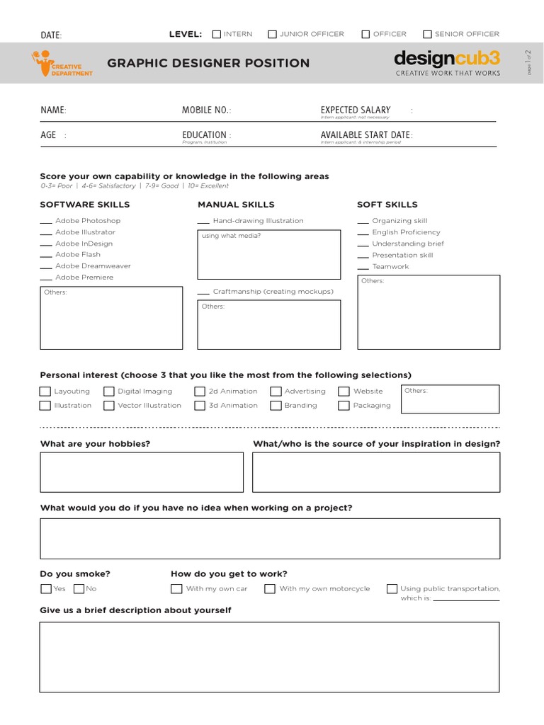 GD-digital Application Form | PDF | Graphic Design | Communication Design