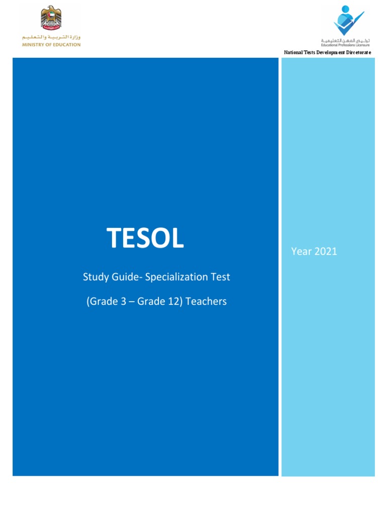 TESOL Study+Guide 2021 | PDF | Linguistics | Second Language Acquisition