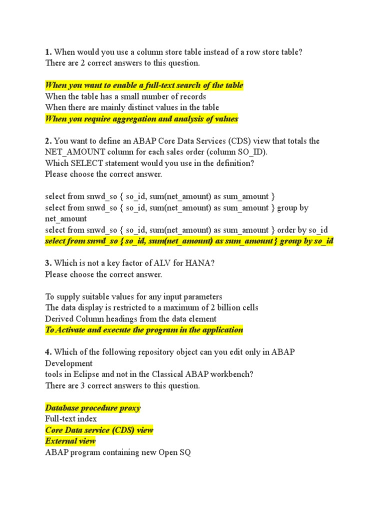 E - Hanaaw - 16 All in One | PDF | Databases | Sql E - Hanaaw - 16 All in One | PDF | Databases | Sql