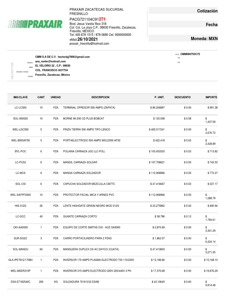 Cotización 271 | PDF