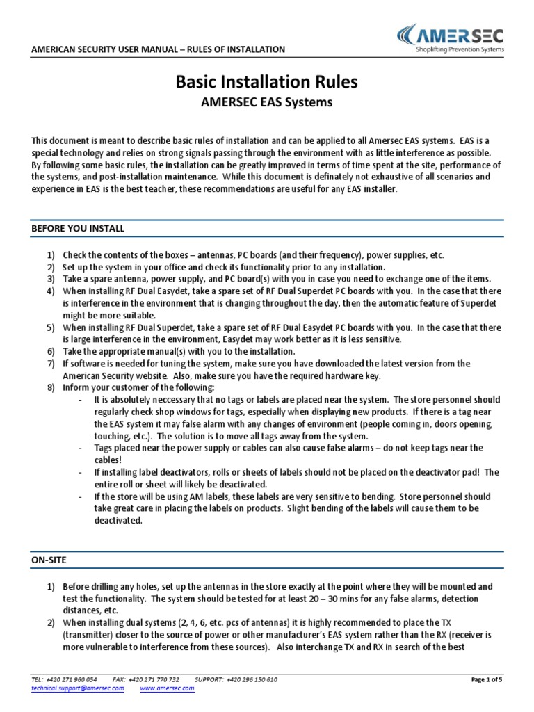 Rules of Installation - v2.1 | PDF | Electromagnetic Interference ...