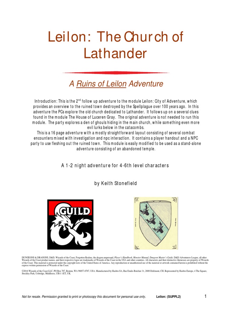 170788-Leilon - Church of Lathander | PDF | Wizards Of The Coast ...