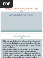 5-Minute Personality Test Overview | PDF | Decision Making ...