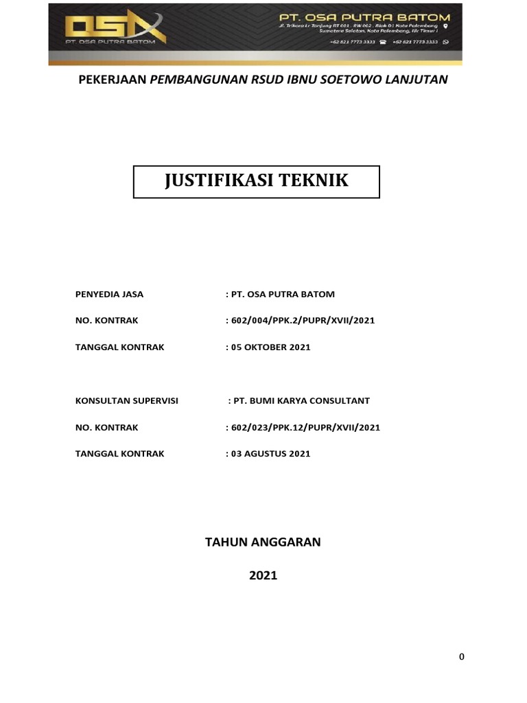 Justifikasi Teknik Cco 1 | PDF | Teknologi & Rekayasa