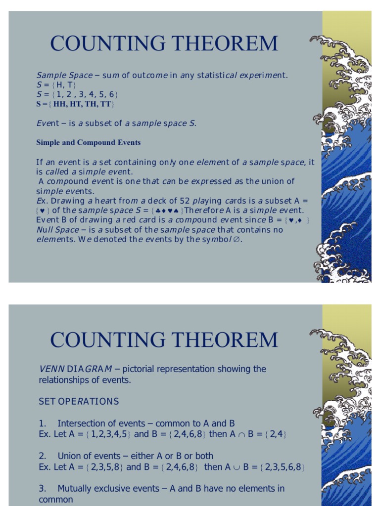 Counting Theorem and Probability | PDF | Permutation | Mathematical Concepts