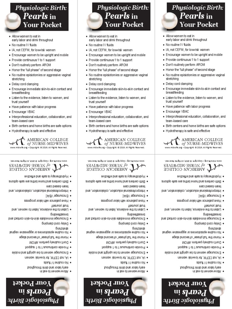 PEARLS in Your Pocket - Cards | PDF | Childbirth | Health Care