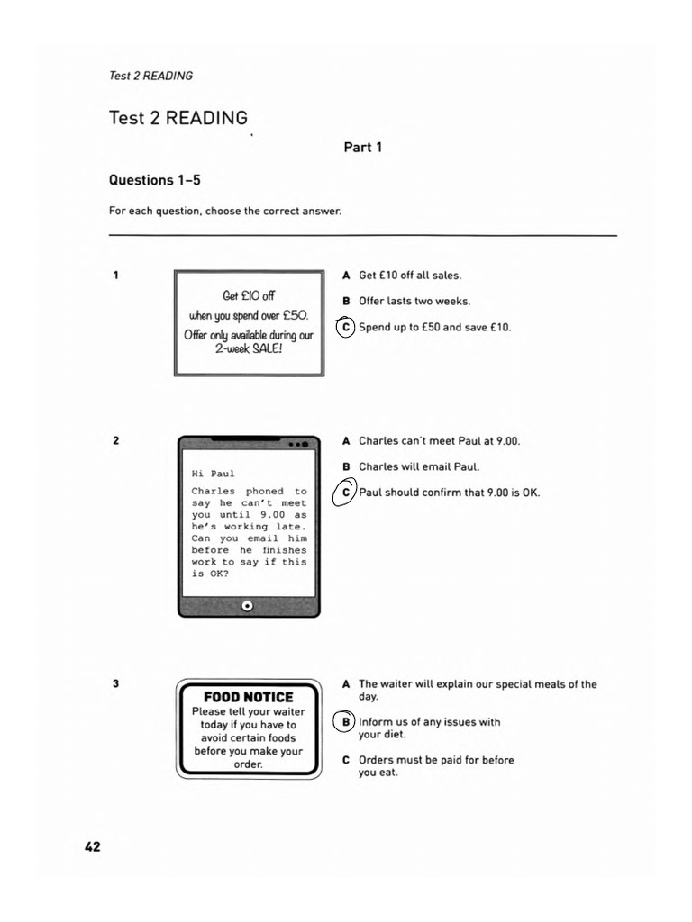 Reading Test 2 | PDF