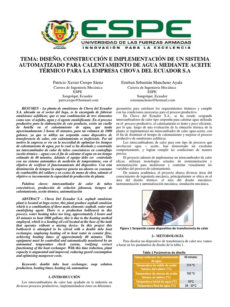 Ac Meca Espe 047624 | PDF | Intercambiador de calor | Agua