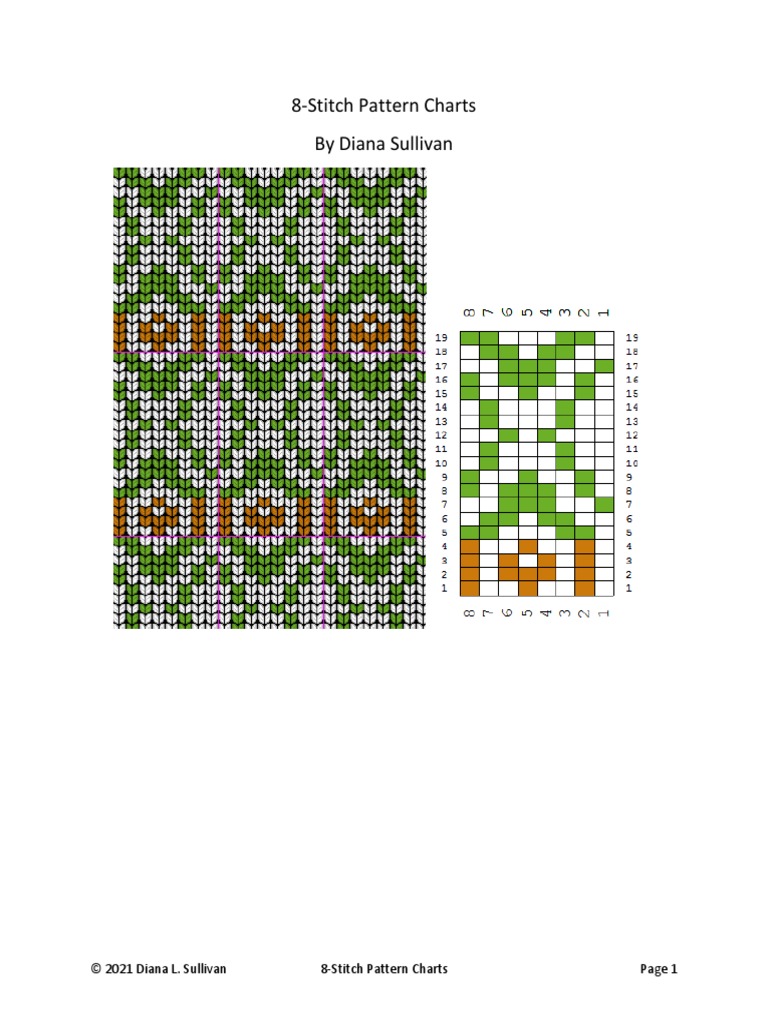 8-Stitch Pattern Charts | PDF