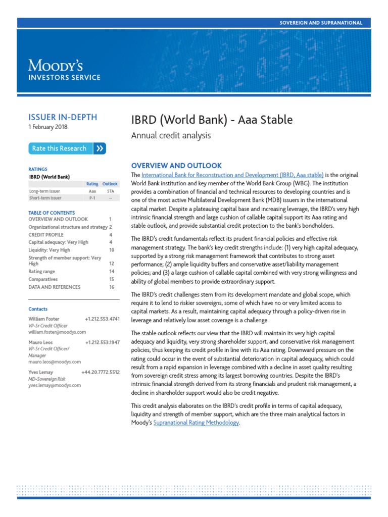 Ratings Report Moody Si BRD 201802 | PDF | Market Liquidity | Debt