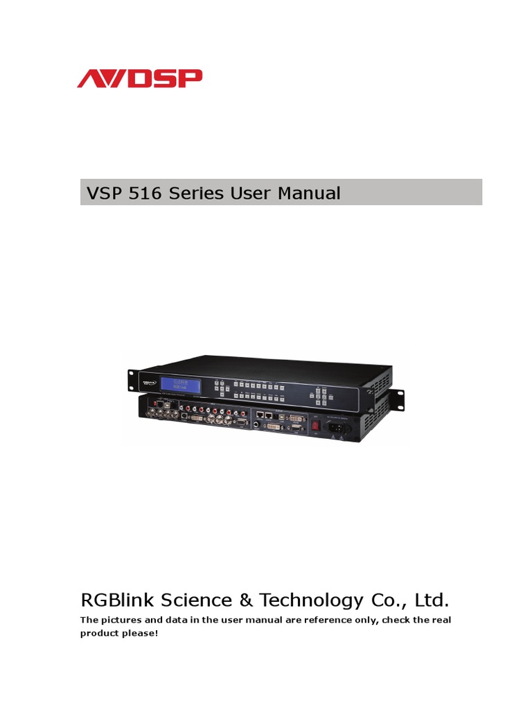 Manual VSP 516 - Video Procesador RGBLINK | PDF | Hdmi | Command Line ...