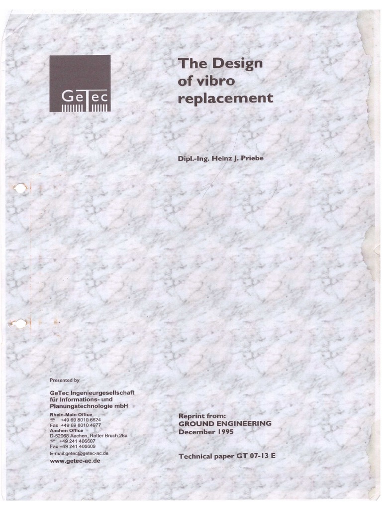 The Design of Vibro Replacement | PDF