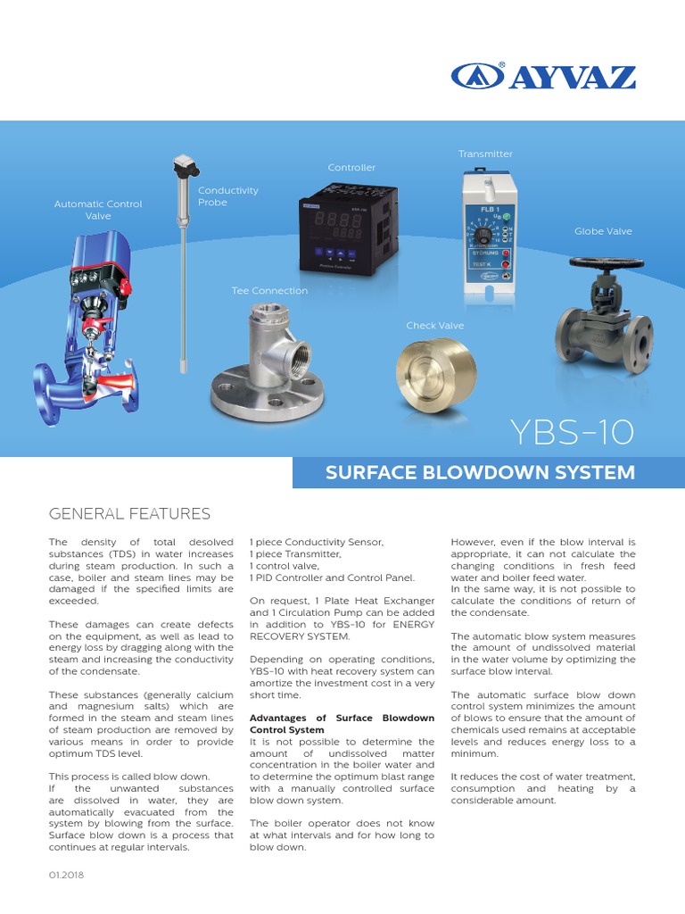 Surface Blowdown System: General Features | PDF | Water | Steam