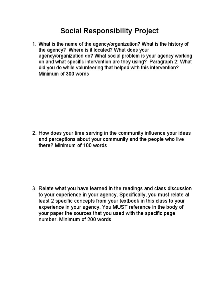 Service Project Essay Template | PDF | Race (Human Categorization)