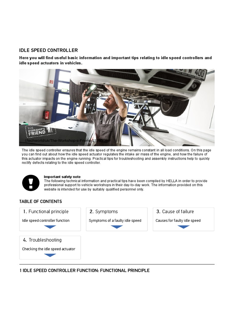 Idle Speed Controller & Actuator | PDF | Valve | Electrical Engineering