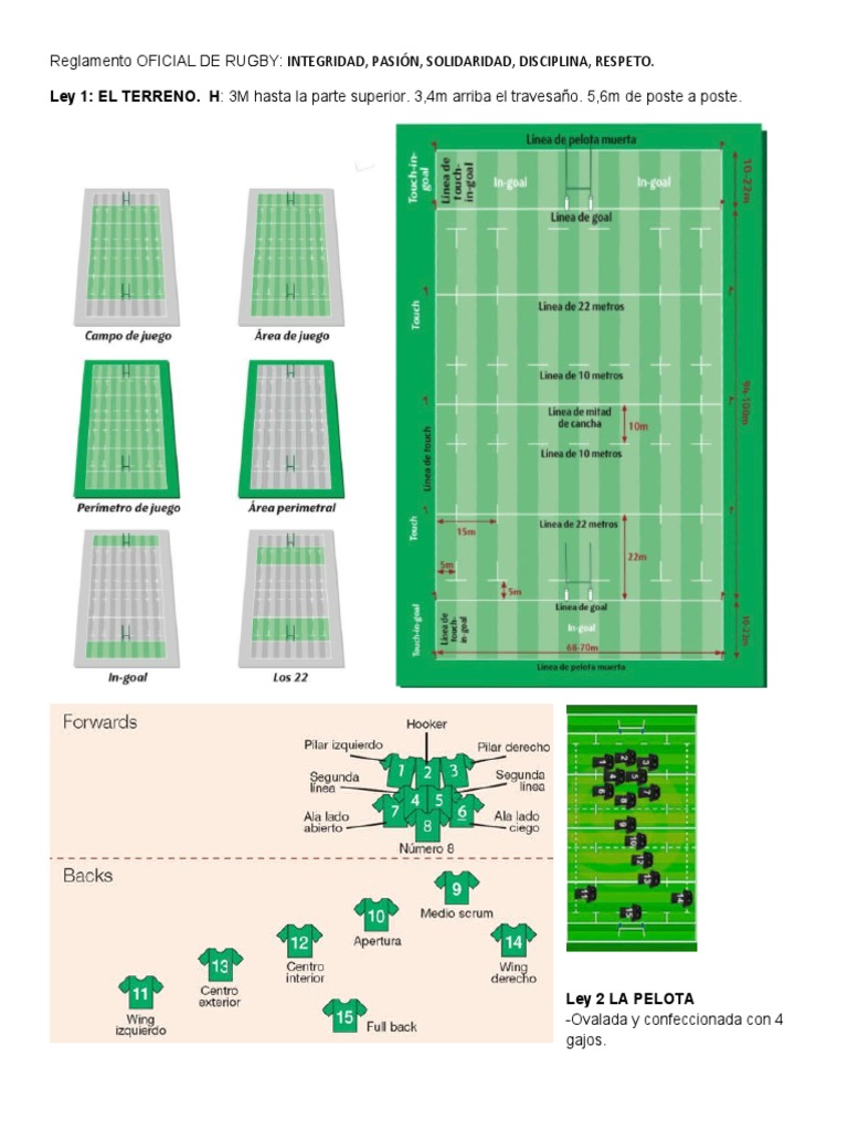 RESUMEN FINAL Reglamento Rugby | PDF | Fútbol rugby | Variantes deportivas