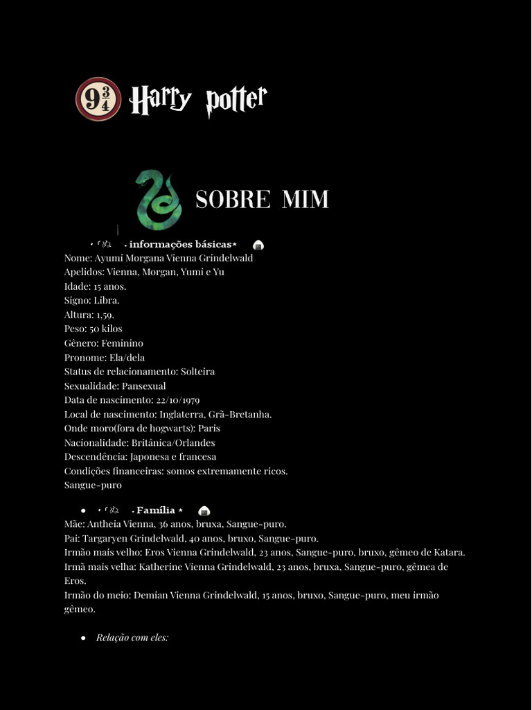 Script Harry Potter | PDF | Família