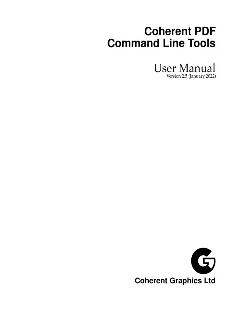 Coherent PDF Command Line Tools: User Manual | PDF | Command Line ...