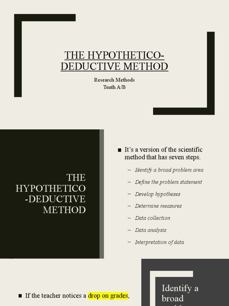 The Hypothetico-Deductive Method | PDF | Hypothesis | Data Analysis