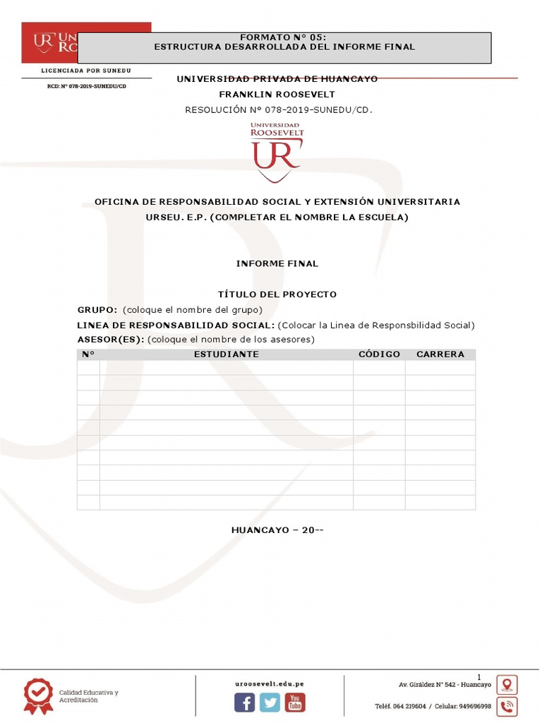Formato 05. - Informe Final Virtual 2021-2 Corregido | PDF
