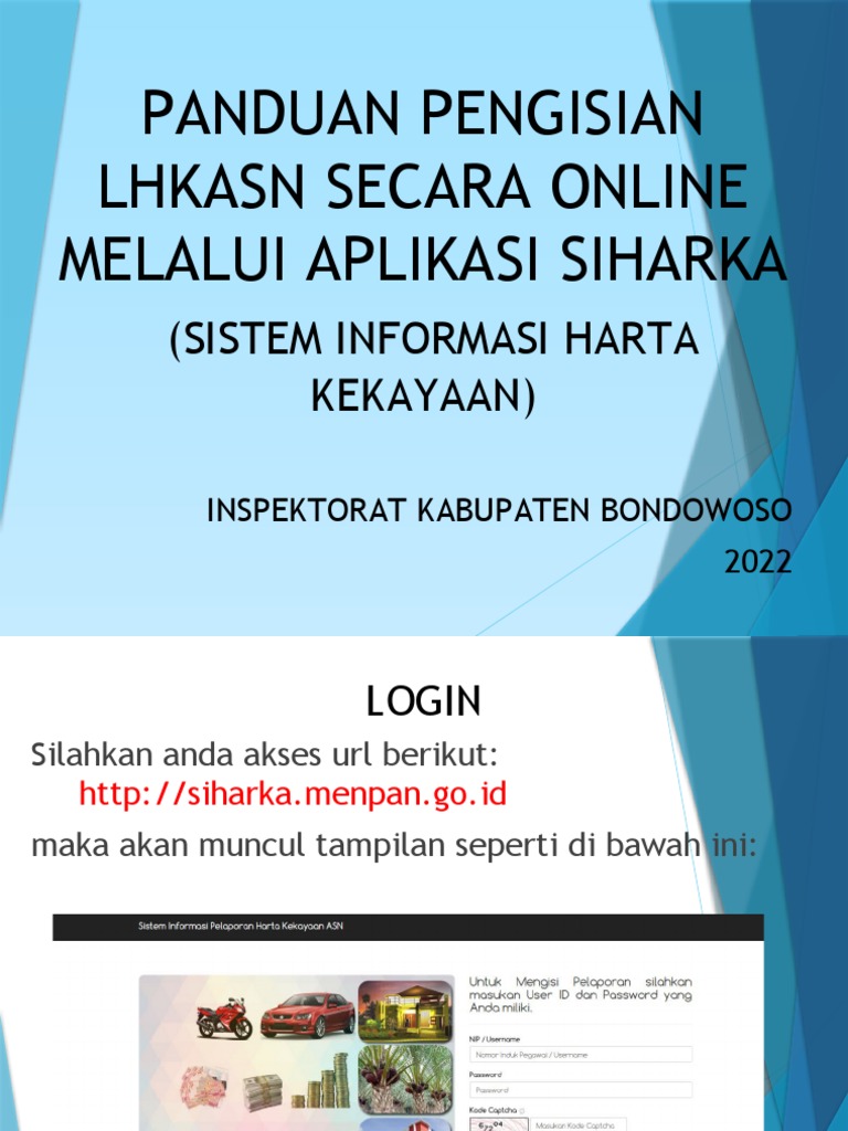 Panduan Isi LHKASN Online SIHARKA | PDF | Pengelolaan Keuangan & Uang
