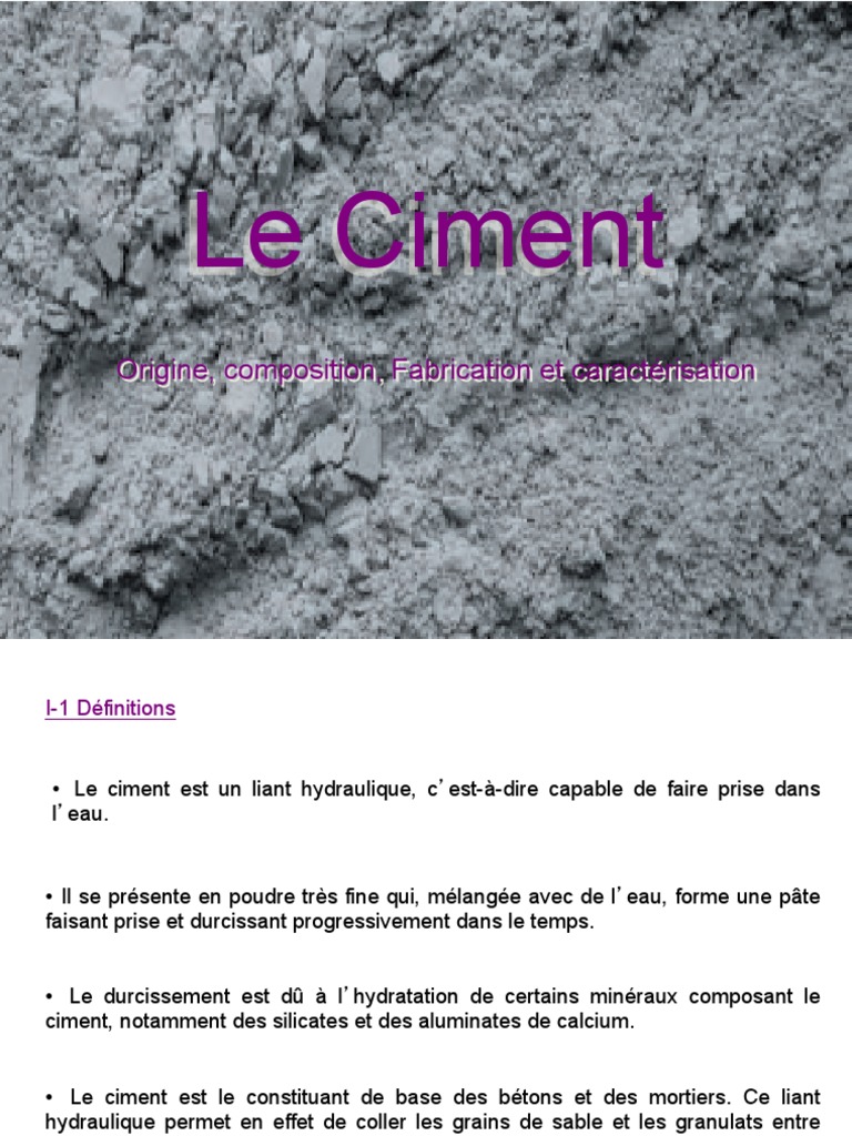Ciment | PDF | Ciment | Chaux