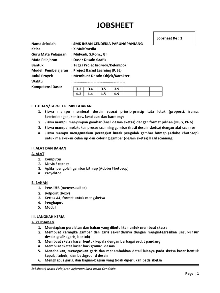 Jobsheet 1 DDG | PDF | Komputer | Teknologi & Rekayasa